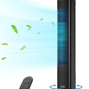 VCK Tower Fan for Bedroom,90° Oscillating Fan with 26ft/s Velocity,40" Cooling Floor Fan with Smart Remote,Touch Control,3 Speeds,4 Modes,12H Timer,Quiet Bladeless Standing Fan for Home,Office