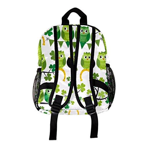 Small Backpack Travel Backpack,Carry On Backpack,st.patrick's day owl,Women Mini Backpack Casual Daypack