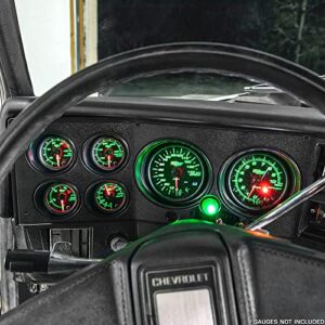 GlowShift 6 Gauge Cluster Dashboard Panel Pod Compatible with Chevrolet Chevy K5 Blazer 1973-1991 - Direct Fit - Factory Replacement - ABS Plastic - Mounts (4) 2-1/16" & (2) 3-3/4" Gauges