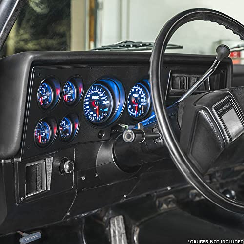 GlowShift 6 Gauge Cluster Dashboard Panel Pod Compatible with Chevrolet Chevy K5 Blazer 1973-1991 - Direct Fit - Factory Replacement - ABS Plastic - Mounts (4) 2-1/16" & (2) 3-3/4" Gauges