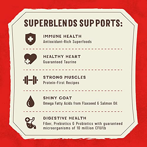 Stella & Chewy's SuperBlends Raw Blend Wholesome Grains Grass-Fed Beef, Beef Liver & Lamb Recipe with Superfoods, 3.25 lb. Bag