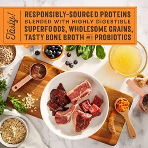 Stella & Chewy's SuperBlends Raw Blend Wholesome Grains Grass-Fed Beef, Beef Liver & Lamb Recipe with Superfoods, 3.25 lb. Bag