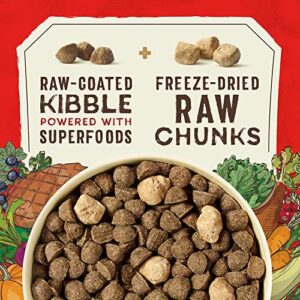 Stella & Chewy's SuperBlends Raw Blend Wholesome Grains Grass-Fed Beef, Beef Liver & Lamb Recipe with Superfoods, 3.25 lb. Bag