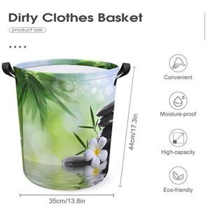 KiuLoam Spa Zen Basalt Stones Laundry Baskets, Large Storage Basket Collapsible Organizer Bin Laundry Hamper for Nursery Clothes Toys