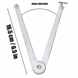 Universal Adjustable Angle Grinder Wrench Pin Spanner Locknut Wrench for Backing Pads on Angle Grinder and Round Nuts with Drilled Holes