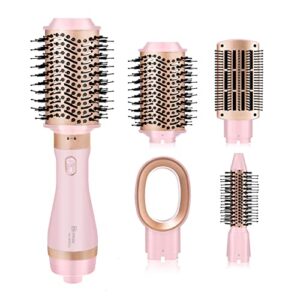 nicebay hair dryer brush blow dryer brush in one, hot tools dryer brush set for straightening/drying/curling, oval brush, multi-temperature settings, detachable design for women