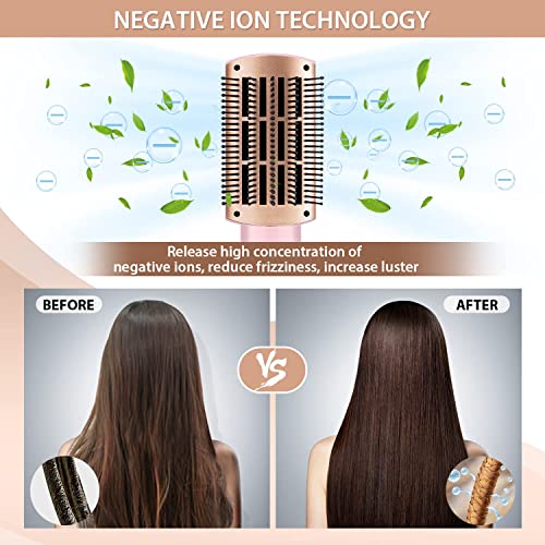 Nicebay Hair Dryer Brush Blow Dryer Brush in One, Hot Tools Dryer Brush Set for Straightening/Drying/Curling, Oval Brush, Multi-Temperature Settings, Detachable Design for Women