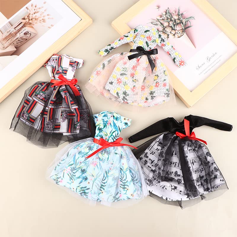 1 PC 11.5-inch doll daily wear skirt 30cm doll changing dress high waist show leg length