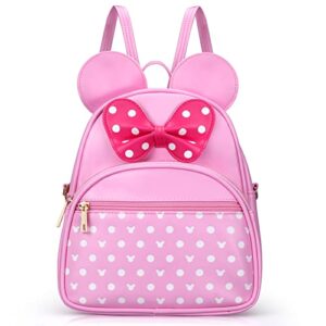 dksyee cute little girls backpacks mini mouse backpack kids backpack small backpack purses pink leather toddler backpack best travel bag crossbody purse baby backpack preschool backpack