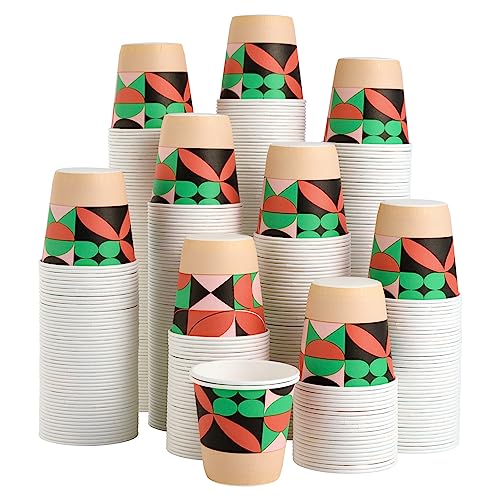 Turbo Bee 3oz Paper Cups 600 Pack, Disposable Bathroom Cups, Small Mouthwash Cups, Mini Snack Cups Bulk for Party, Home and Bathroom