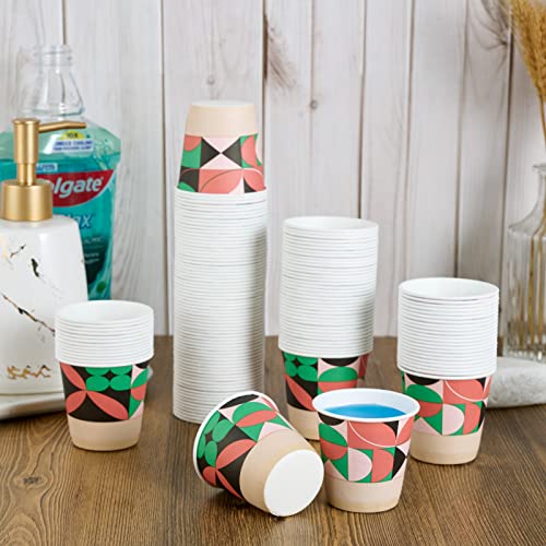 Turbo Bee 3oz Paper Cups 600 Pack, Disposable Bathroom Cups, Small Mouthwash Cups, Mini Snack Cups Bulk for Party, Home and Bathroom