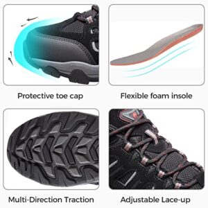 CAMEL CROWN Men's Low Top Lightweight Hiking Shoes for Outdoor Trailing Camping Trekking Black