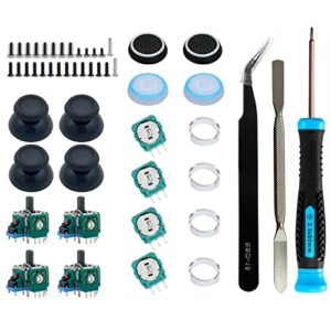 onyehn 4pcs 3d joystick replacement repair kit for ps5 controllers(with screwdriver repair parts),3d joystick module parts compatible with playstation 5 dualsense controller