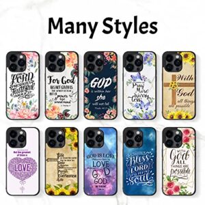 Bible Verses Quotes Phone Cases Bless God Blue Suitable for iPhone 11 12 13 14 Pro Max Plus Mini X 7 8 SE | Samsung Note 7 8 9 10 20 S21 S22 S23 Ultra Plus | Moto G Stylus | Pixel 4a 5XL 6 7 (White)