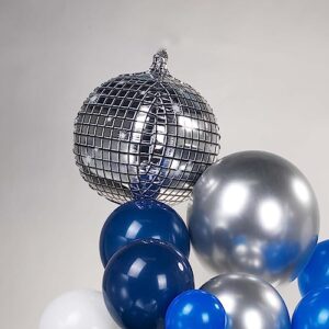 Navy Royal blue and Silver white balloon kit for Graduation birthday party decorations class of 2023 Grad congratulations Prom party Grad ceremony decor