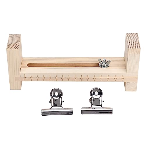 Horoper Wood Bracelet Jig U Shape Clear Scale Bracelet Jig Kit, DIY Hand Knitting Bracelet Jig Free Size Length Wooden Jig Bracelet Maker Holder with 2 Clips Bracelet Braiding Tool