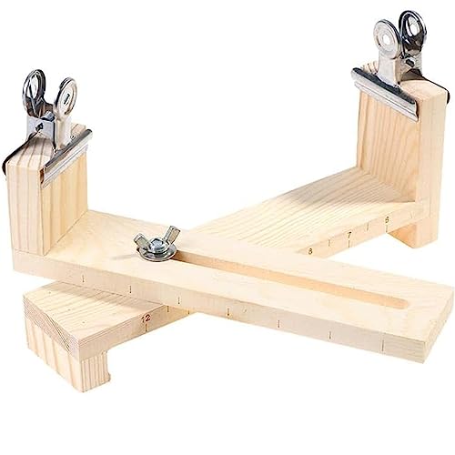 Horoper Wood Bracelet Jig U Shape Clear Scale Bracelet Jig Kit, DIY Hand Knitting Bracelet Jig Free Size Length Wooden Jig Bracelet Maker Holder with 2 Clips Bracelet Braiding Tool