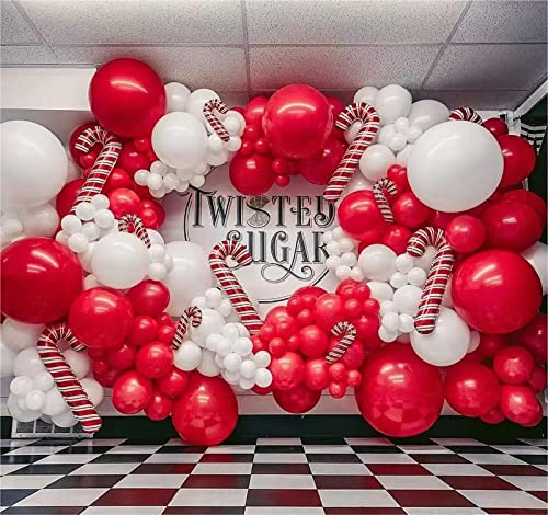 FOTIOMRG 110pcs Red Balloon Garland Arch Kit, 18 12 10 5 inch Red Latex Balloons Different Sizes Pack for Birthday Graduation Baby Shower Valentines Christmas Wedding Party Decorations