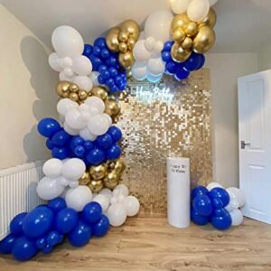 FOTIOMRG 110pcs Royal Blue Balloon Garland Arch Kit, 18 12 10 5 inch Royal Blue Latex Balloons Different Sizes Pack for Birthday Graduation Baby Shower Baseball Nautical Wedding Party Decorations