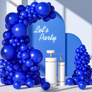 fotiomrg 110pcs royal blue balloon garland arch kit, 18 12 10 5 inch royal blue latex balloons different sizes pack for birthday graduation baby shower baseball nautical wedding party decorations