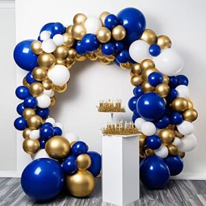 FOTIOMRG 110pcs Royal Blue Balloon Garland Arch Kit, 18 12 10 5 inch Royal Blue Latex Balloons Different Sizes Pack for Birthday Graduation Baby Shower Baseball Nautical Wedding Party Decorations