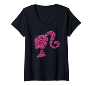 barbie - barbie lifestyle silhouette v-neck t-shirt