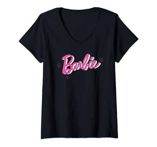 Barbie - Sketch Logo V-Neck T-Shirt