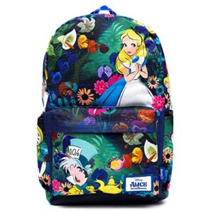 wondapop disney alice in wonderland 17" full size nylon backpack