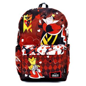 wondapop disney alice in wonderland queen of hearts 17" full size nylon backpack