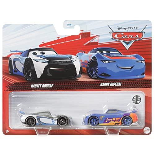 Disney Cars Diecast 2-Pack Next-Gen Racers Easy Idle #15 Harvey Rodcap and RPM #64 Barry DePedal