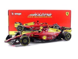 bburago - iron f1-75 - italy monza gp 2022-1/18, red/yellow