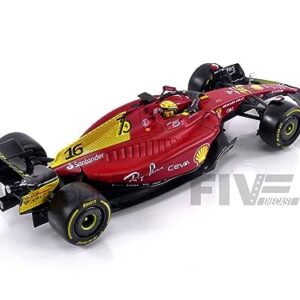 Bburago - Iron F1-75 - Italy Monza GP 2022-1/18, Red/Yellow