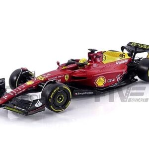 Bburago - Iron F1-75 - Italy Monza GP 2022-1/18, Red/Yellow