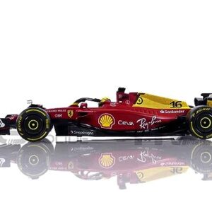 Bburago - Iron F1-75 - Italy Monza GP 2022-1/18, Red/Yellow