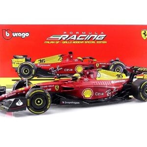 Bburago - Iron F1-75 - Italy Monza GP 2022-1/18, Red/Yellow