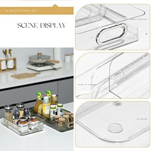 Pull-Out Decorative Tray 15.3x7.1 Inches, Clear Tray for Bathroom Dresser Counter Countertop,Dispenser Plate Serving Trays Pedestal Tray for Perfume,Cosmetics,Jewelry,Makeup,Skincare Organizer