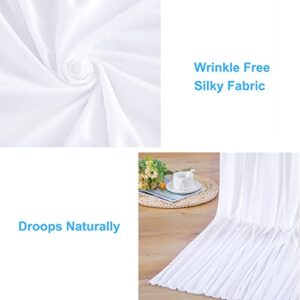 16ft x10ft White Backdrop Curtain for Party White Wrinkle Free Wedding Back Drop Drapes Curtains Fabric Decorations Photo Backdrops Cloth for Baby Shower Birthday Photoshoot