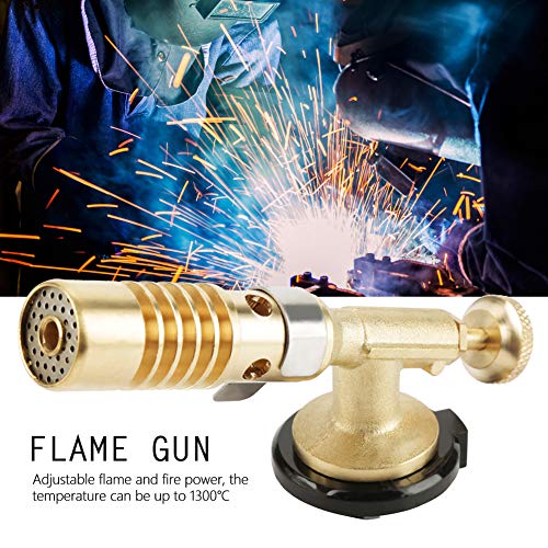 Professional Portable Brass Kitchen Cooking Gas Butane Culinary Torch Welding BBQ Flame Gun Professional Portable Brass Kitchen Burn Thoughtful Details