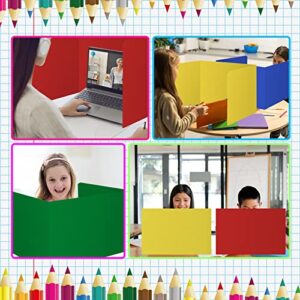 24Pcs 14 x 17.5 x 14 Inch Plastic Privacy Boards for Student Desks Durable and Waterproof Privacy Folders Shields Test Dividers with Colorful Classroom Privacy Boards for School Study Teacher Supplies