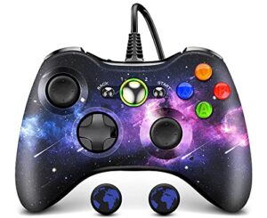 acegamer wired pc controller for xbox 360, game controller for steam pc 360 with dual-vibration compatible with xbox 360 slim and pc windows 7,8,10,11