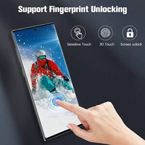 [2+2 Pack] Galaxy Note 10 Screen Protector, Tempered Glass [Fingerprint Compatible] [3D Full Edge Covered] [9H Hardness] [HD Screen] ]Case Friendly Glass Protector, For Galaxy Note 10 6.3 Inch