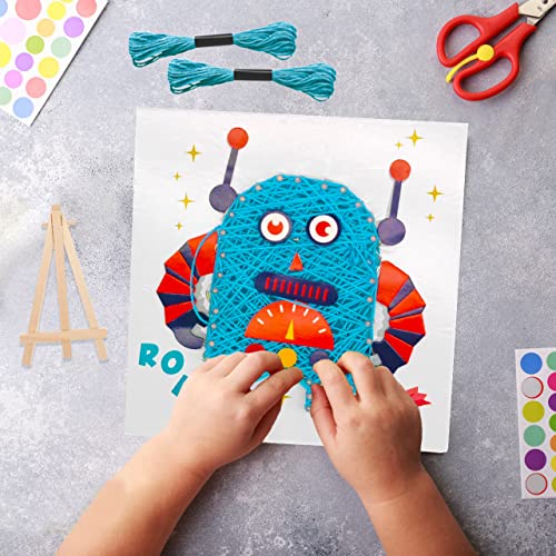 VNVDFLM DIY Robot Art kit for Kids，Robot Making Kit for Boys,DIY Art Craft Night Light,DIY Robot kit for Kids,4-5 Year Old boy Toys,Birthday Gift Children's Day Gift for Girls Boys Kids