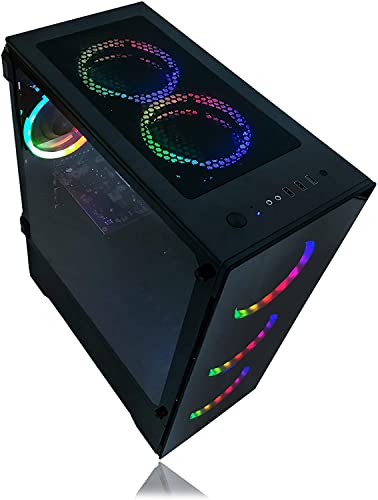 Alarco Gaming PC Desktop Computer Intel i5 3.10GHz,8GB Ram,512 GB SSD,Windows 10 pro,WiFi Ready,Video Card Nvidia GTX 750 Ti 4GB, 6 RGB Fans with Remote