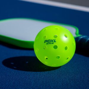 PCKL Elite 40 Pickleball Balls | Tournament and Competition Ball | 4 Pack of Balls | 50 Pack | 100 Bulk Pack | USA Pickleball Approved (4 Pack, Neon Green)