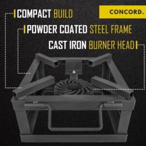 CONCORD 12" THE BLOCK BURNER Single Propane Outdoor Burner. 100,000 BTU Great for Home Brewing, Camping, Tailgating, and More!