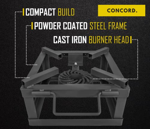 CONCORD 12" THE BLOCK BURNER Single Propane Outdoor Burner. 100,000 BTU Great for Home Brewing, Camping, Tailgating, and More!