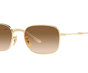 Ray-Ban RB3706 Square Sunglasses, Gold/Gradient Brown, 54 mm