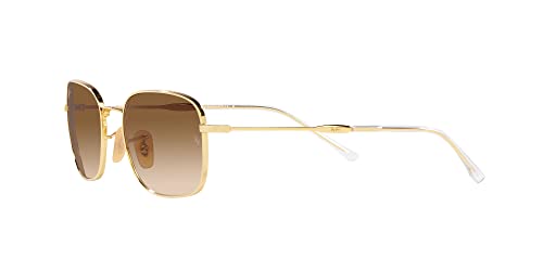 Ray-Ban RB3706 Square Sunglasses, Gold/Gradient Brown, 54 mm