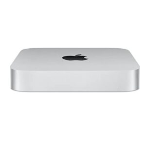 apple mac mini desktop computer, m2 chip with 8-core cpu and 10-core gpu, 16gb memory, 256gb ssd, early 2023