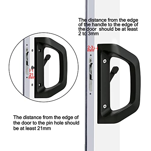 EASILOK Sliding Door Handle Set with Key Cylinder & Mortise Lock, Patio Door Handle Replacement Fits Door Thickness from 1-1/2" to 2-4/25",3-15/16''Screw Hole Spacing